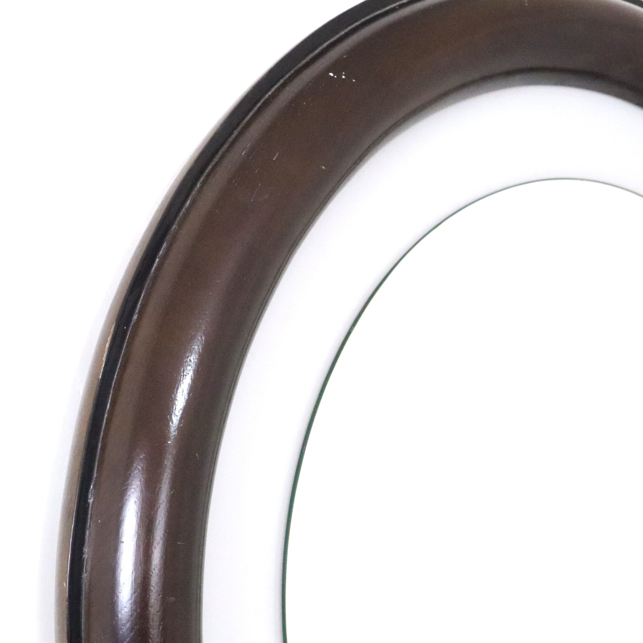 Backlit mirror in dark brown color from the 70s - Visioni d'Epoca