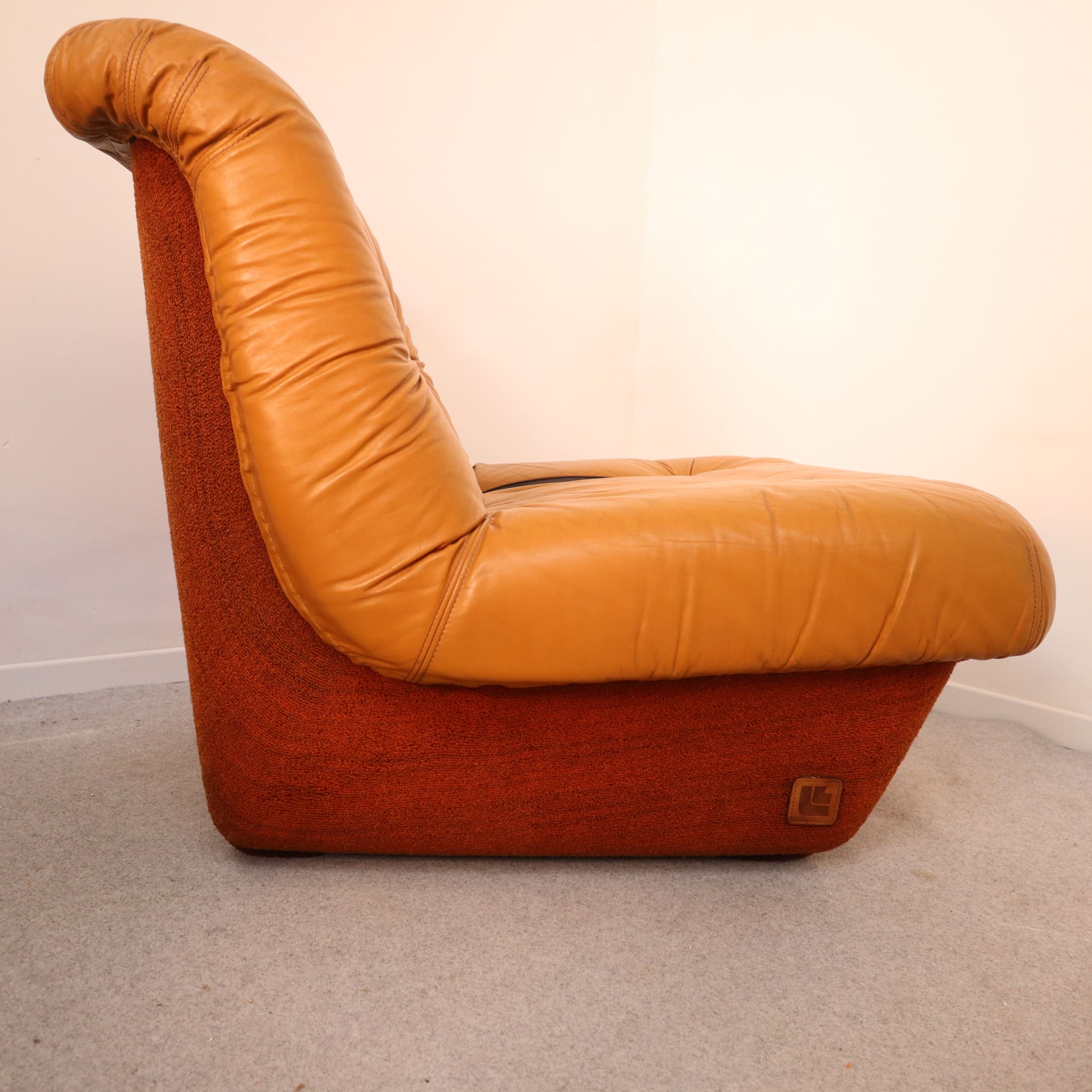 Italian Modular Sofa in Leather Five Modules, by Lev & Lev, 1970s ...